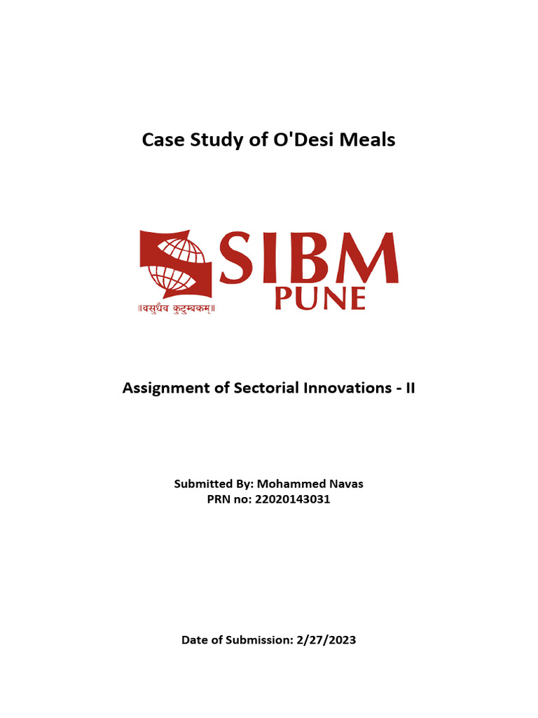 Assigment - Sectorial Innovations - II | PDF