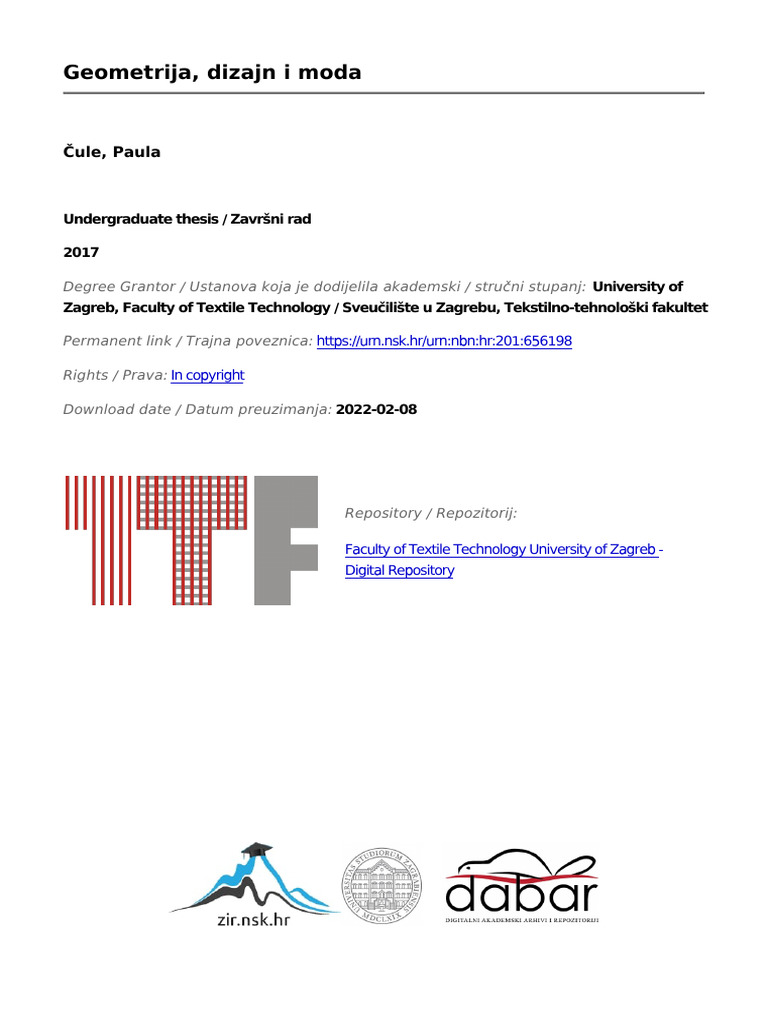 Geometrija Dizajn I Moda | PDF