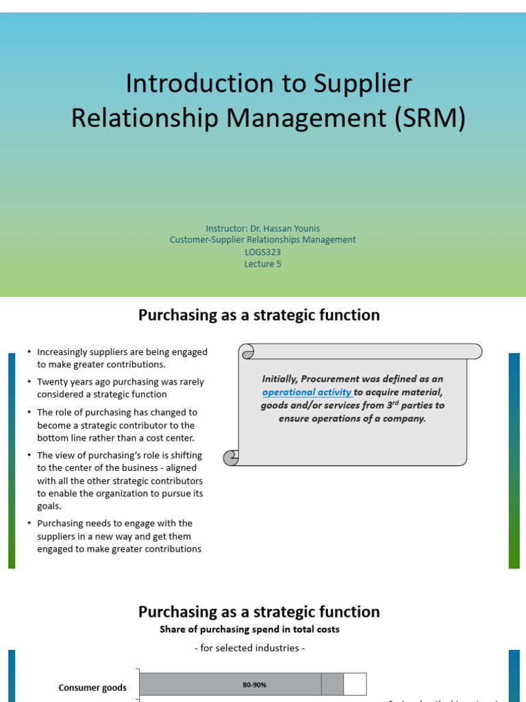 L5 SRM | PDF | Procurement | Business