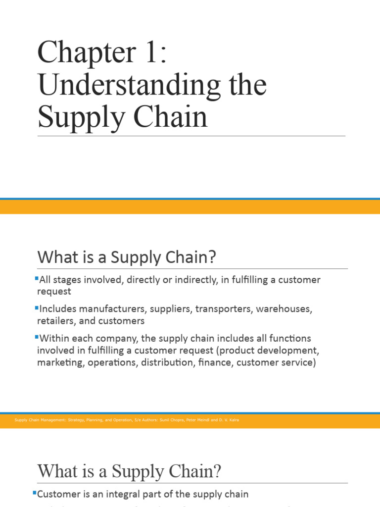 Chapter 1 - Understanding The Supply Chain | PDF | Supply Chain ... Chapter 1 - Understanding The Supply Chain | PDF | Supply Chain ...