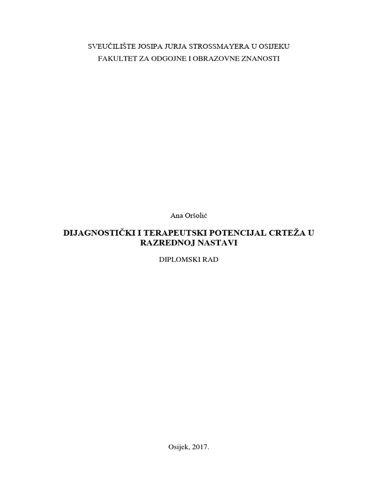 Diplomski - Orsolic - Ana DJECJI CRTEZI | PDF