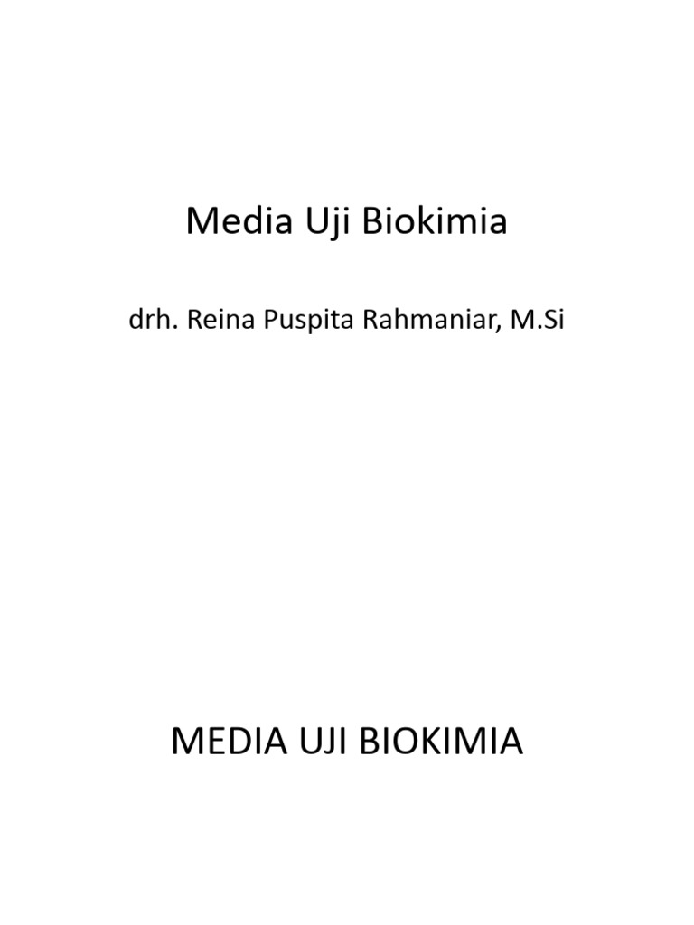 Uji Biokimia Bakteri | PDF | Sains & Matematika