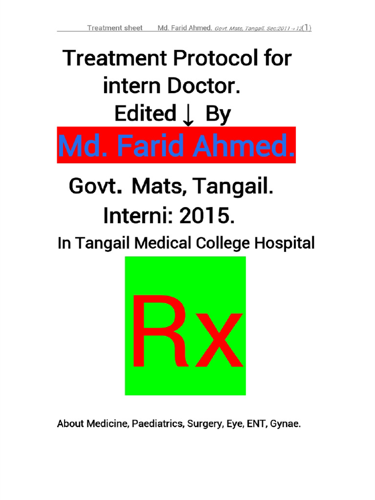 Treatment Sheet | PDF