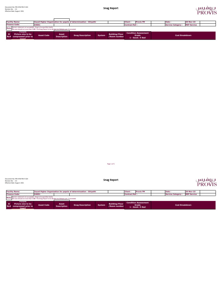 Snag Reports | PDF | Computing