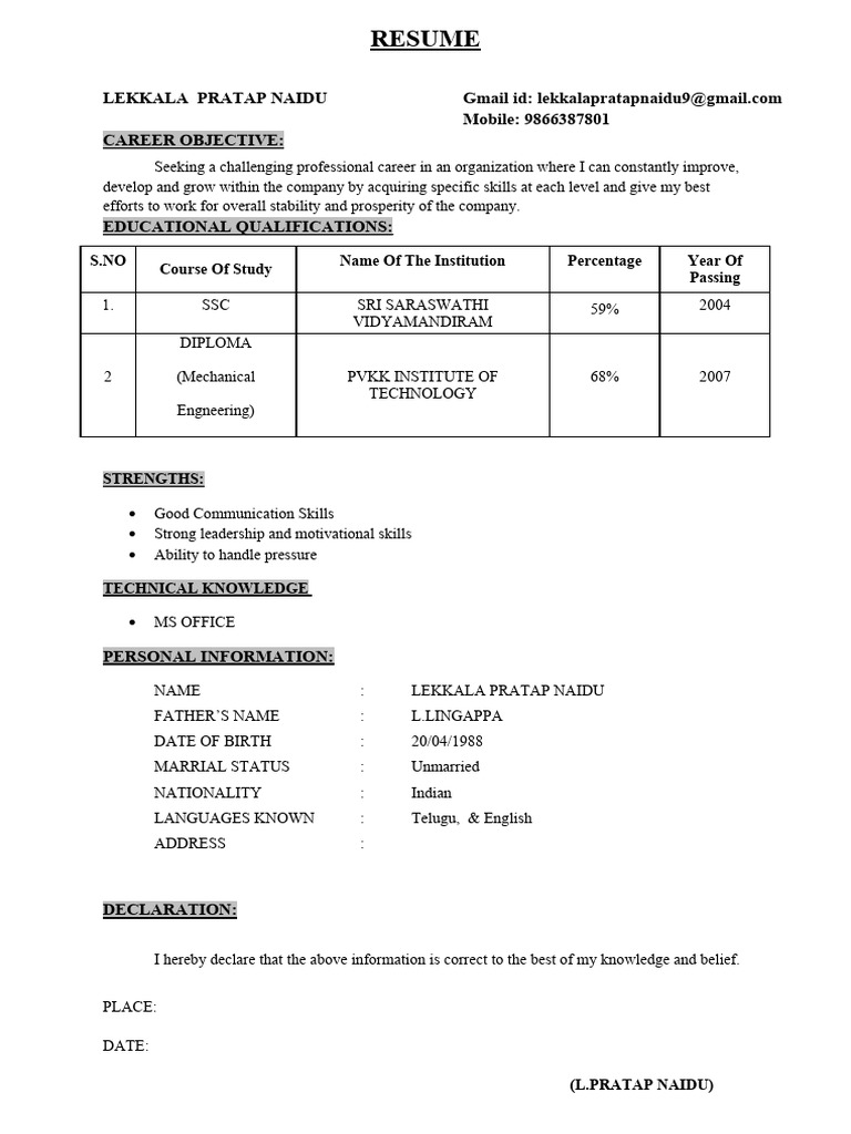 Pratap Resume | PDF