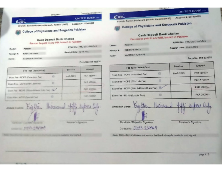 Bank Challan Copy | PDF