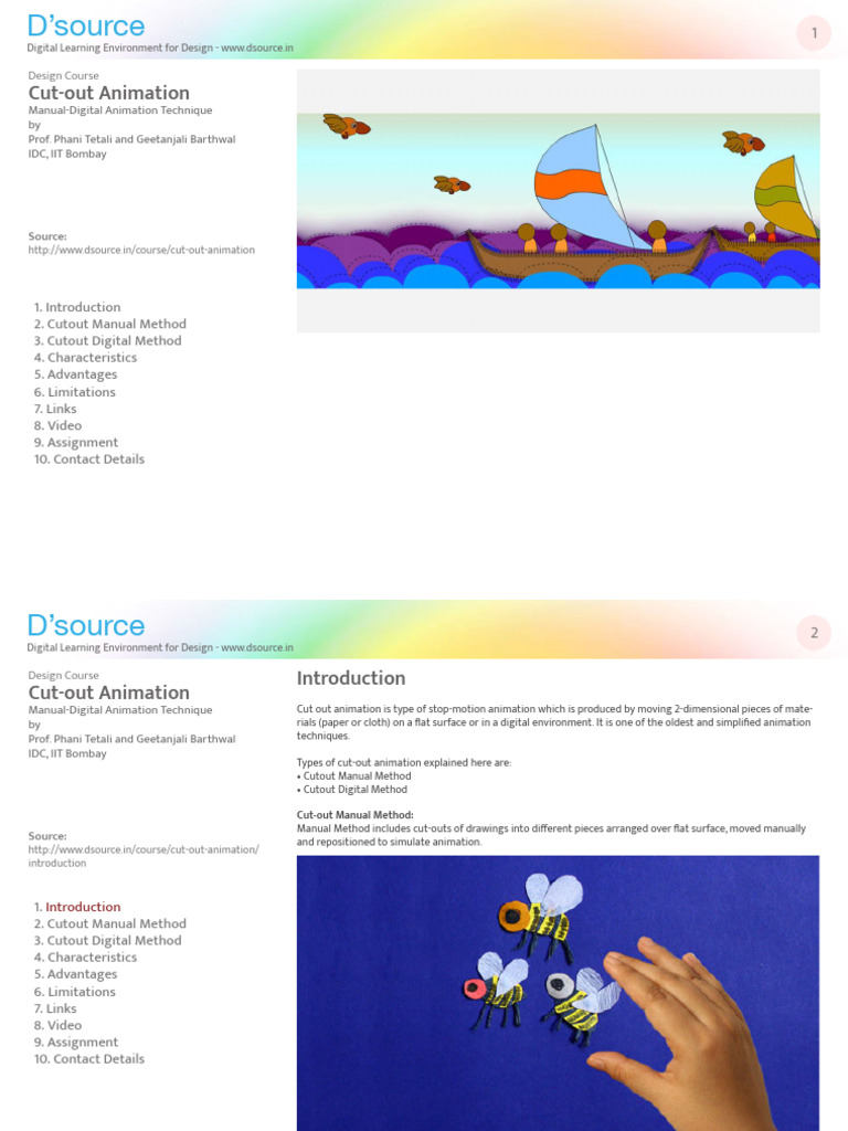Cut-out Animation Techniques Guide | PDF | Animation | Camera