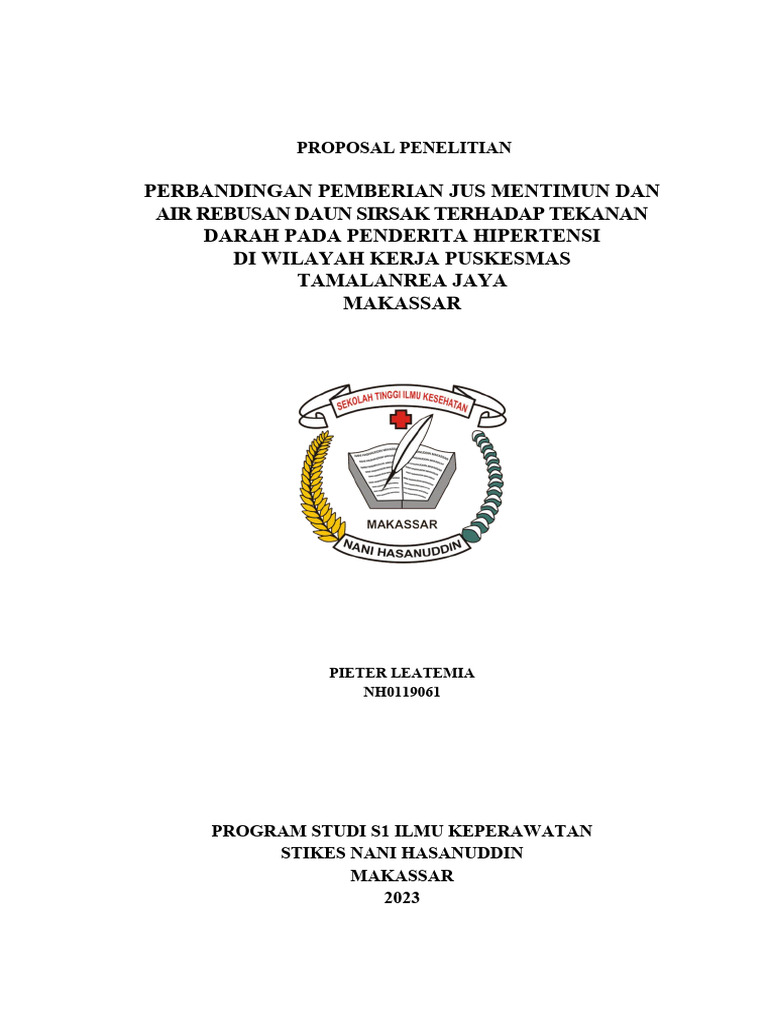 Efektivitas Jus Mentimun vs Sirsak | PDF