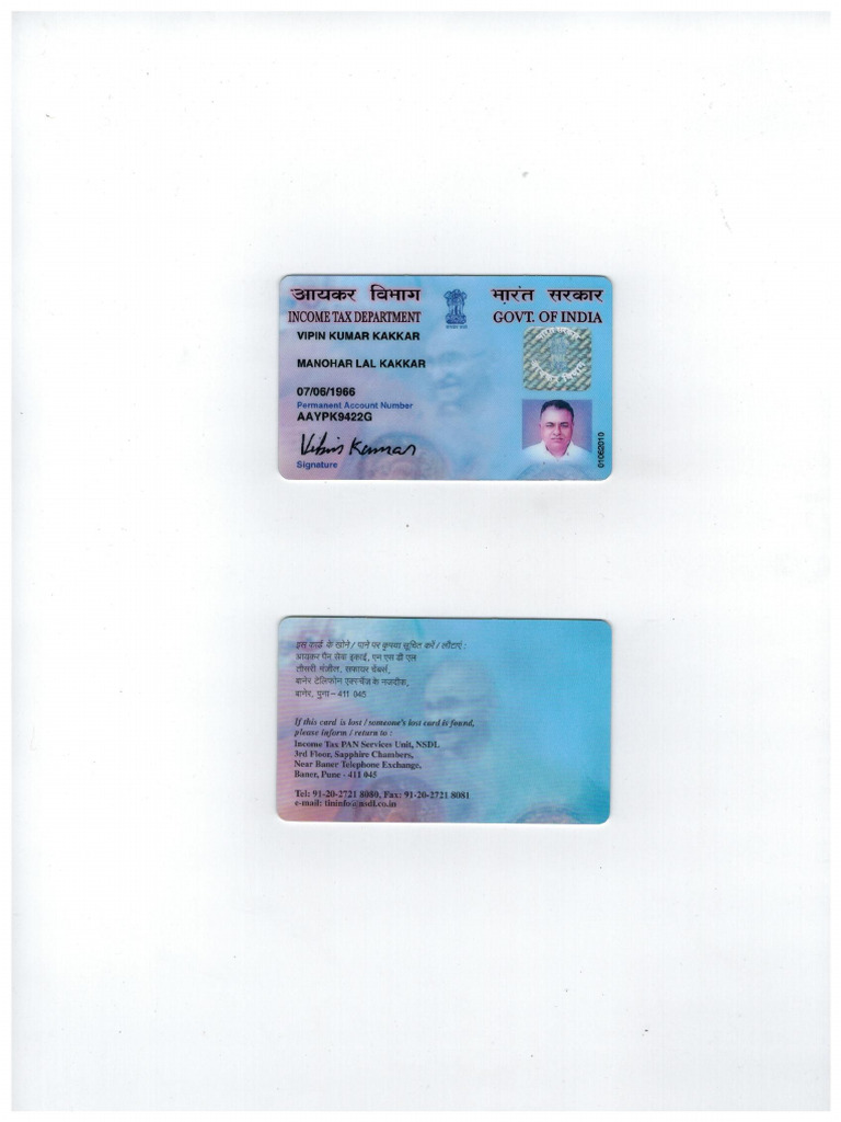 Pan Card Vipin | PDF