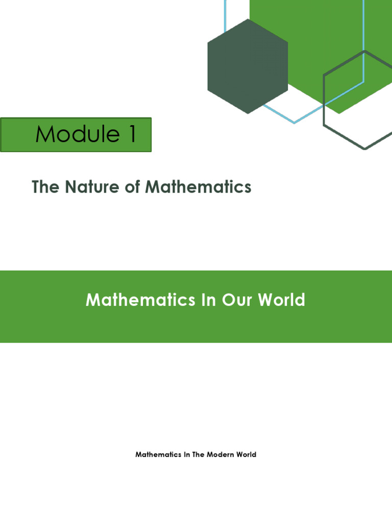 Module # 1 in MMW | PDF | Pattern | Mathematics