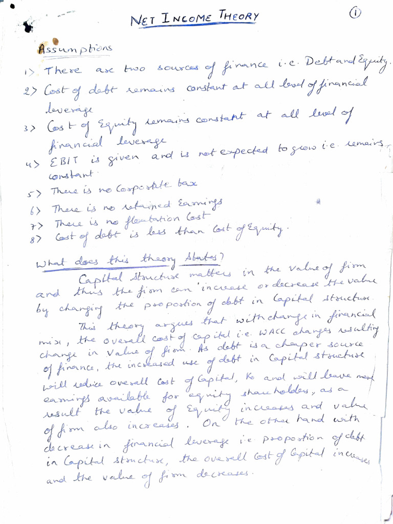 Capital Structure Theories Pdf