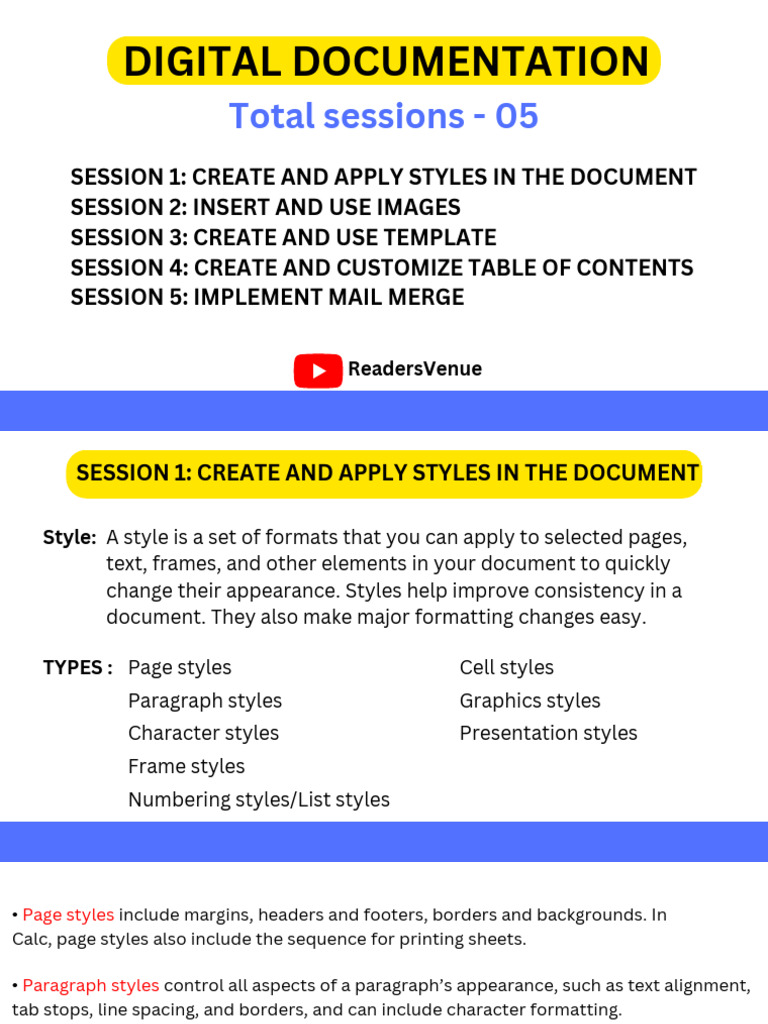 DIGITAL DOCUMENTATION Notes Readers Venue | PDF | Cursor (User ...