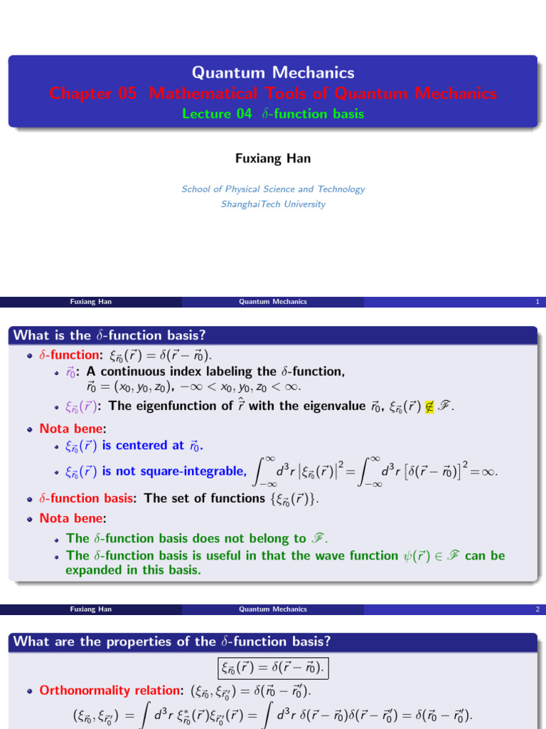 Ch05Lec04 - ? Function Basis | PDF