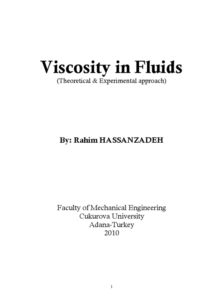 Viscosity Lab | PDF | Viscosity | Shear Stress