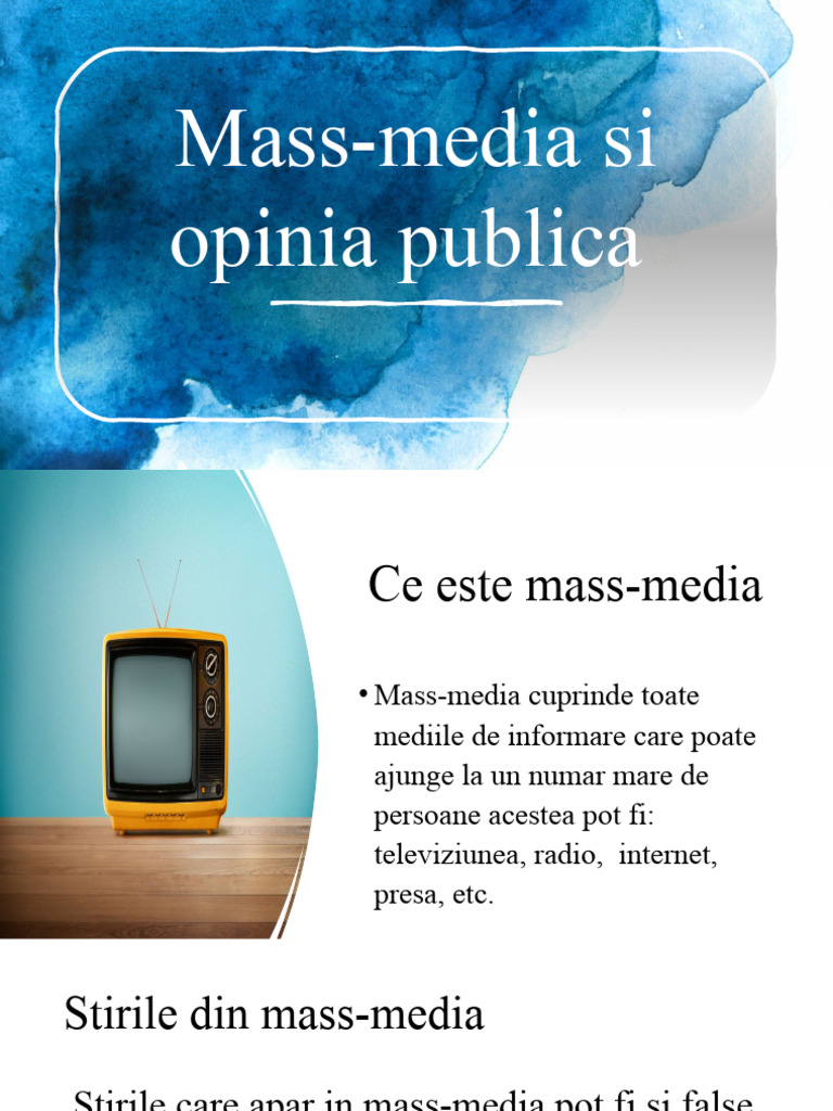 Mass-Media Si Opinia Publica | PDF