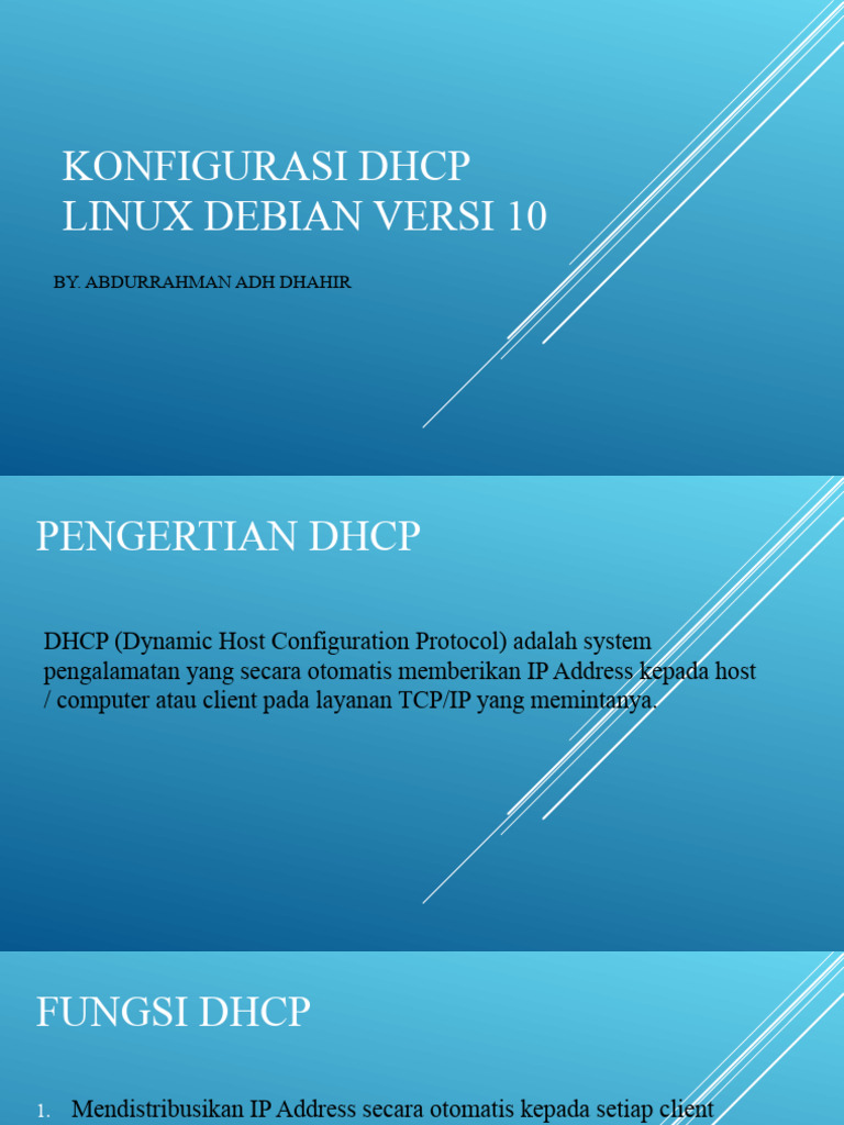 Konfigurasi DHCP Linux Debian 10-2 | PDF | Teknologi & Rekayasa