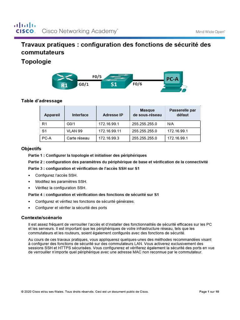 TP7 Lab - Configuring Switch Security Features | PDF