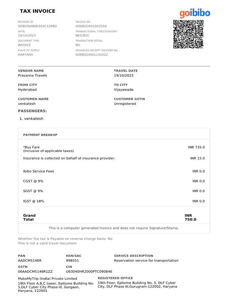 Bus Ticket | PDF | Invoice | Accounts Payable