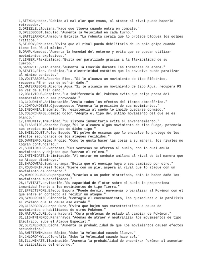 Abilities Pokemon | PDF
