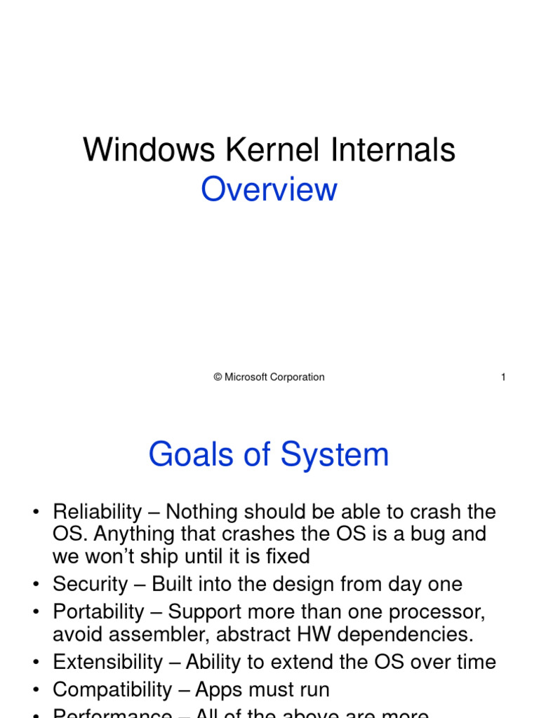 Windows Kernel Overview | PDF | Thread (Computing) | Kernel (Operating ... Windows Kernel Overview | PDF | Thread (Computing) | Kernel (Operating ...