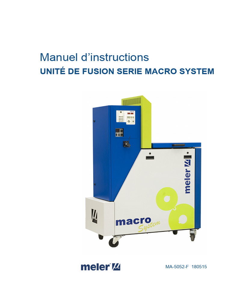Manual Macro System Series FR | PDF | Tuyau | Brûlure