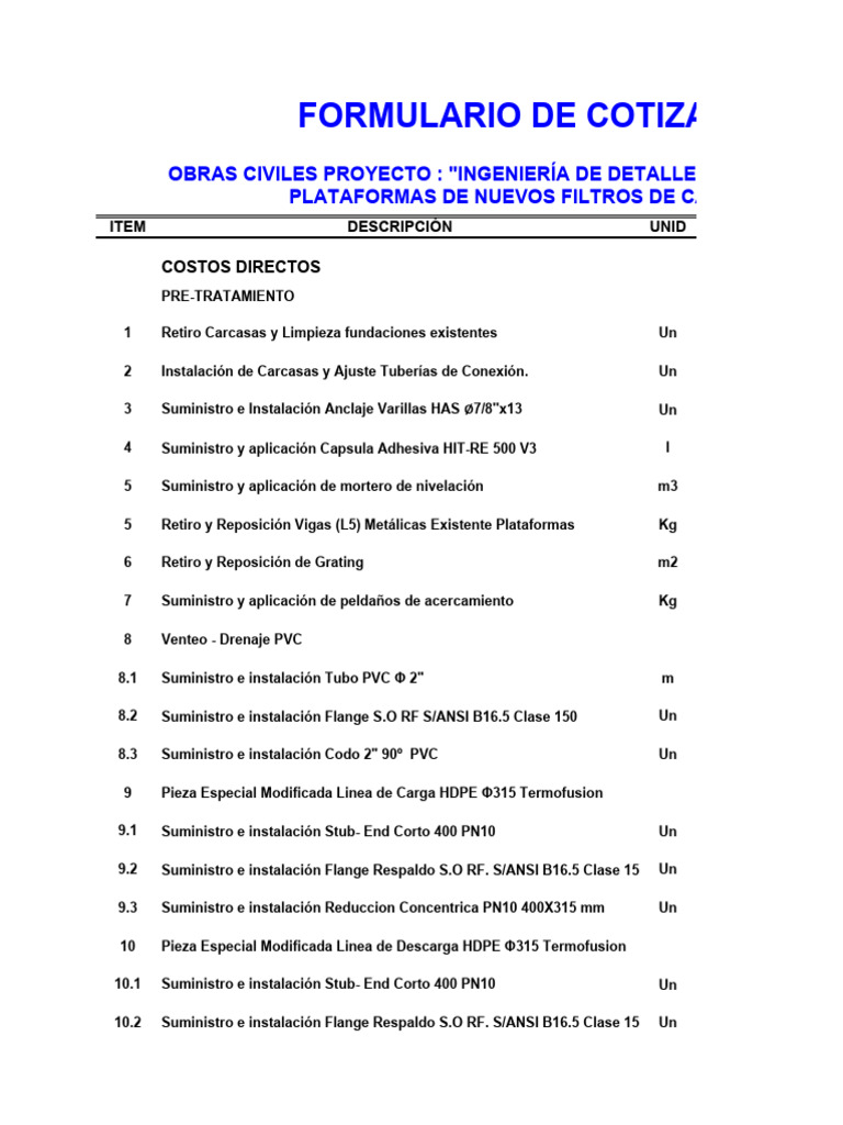 Presupuesto Referencial Nuevas Carcasas - Revb | PDF