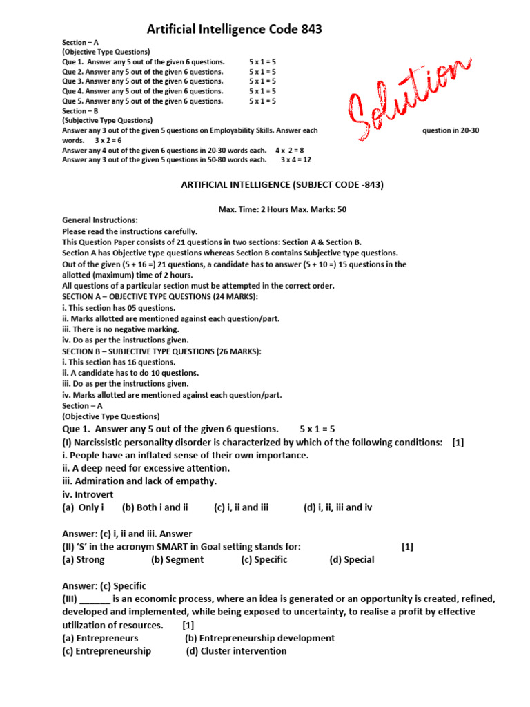 Artificial Intelligence Code 843 | PDF | Narrative | Artificial Intelligence