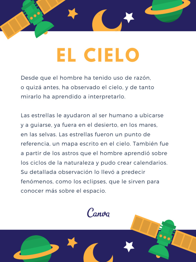 El Cielo_ 80 Ejercicios de Compresión de Lectura | PDF