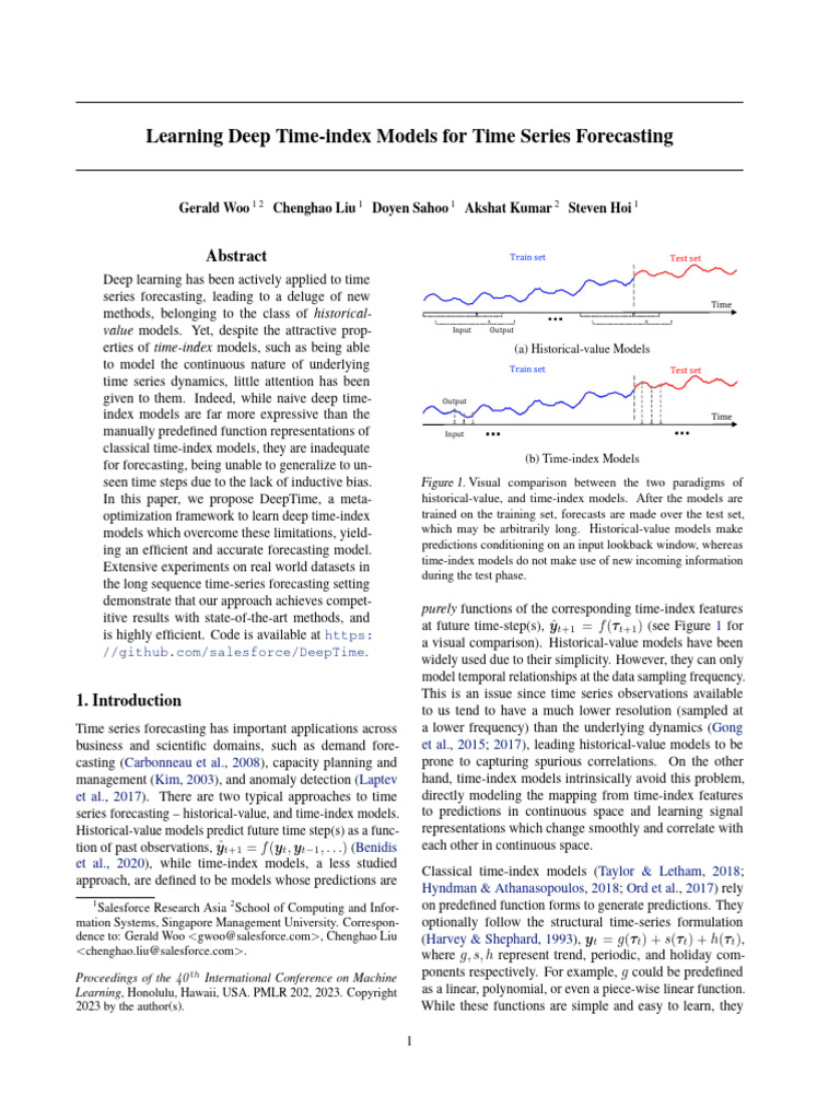Learning Deep Time-Index Models For Time Series Forecasting | PDF | Time Series | Forecasting