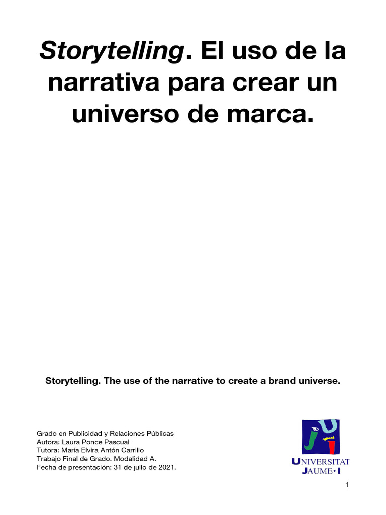 TFG 2021 PonceL | PDF | Marca | Narración