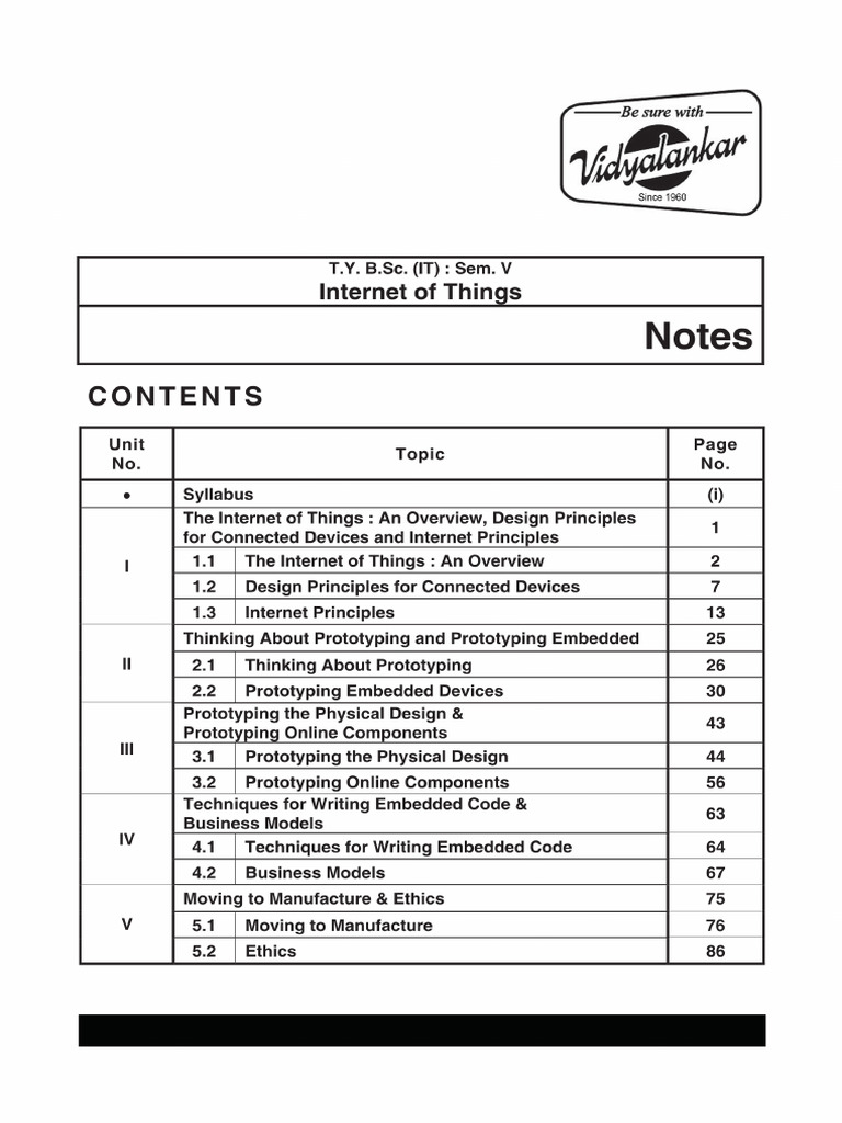 IOT Notes | PDF IOT Notes | PDF