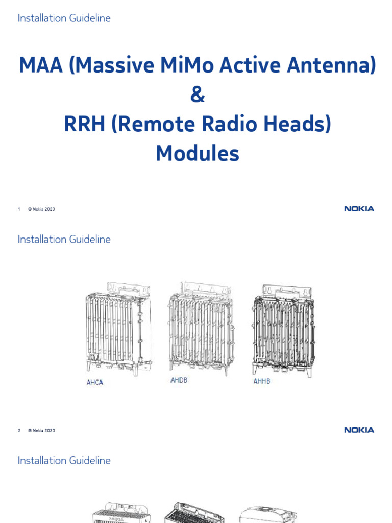 RRH & MAA Installation | PDF | Screw | Electrical Connector