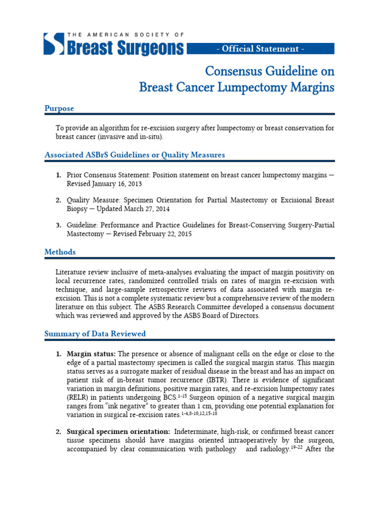 Consensus-Guideline-on-Breast-Cancer-Lumpectomy-Margins | PDF | Breast ...