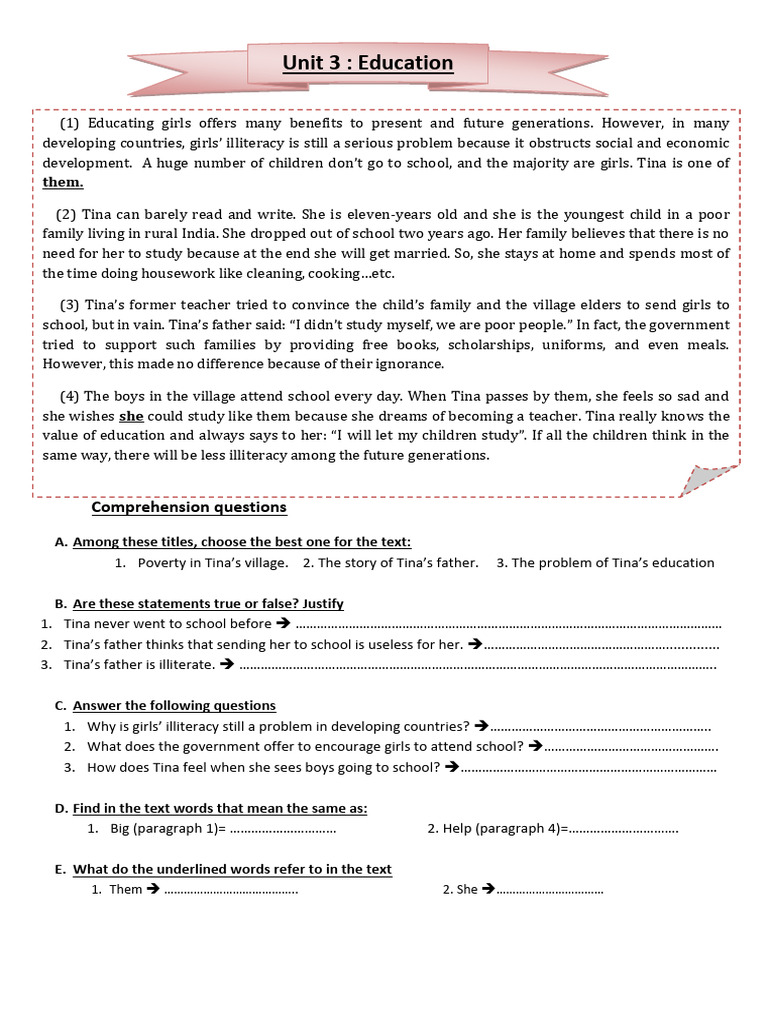 Education Reading 2st Bac Pdf