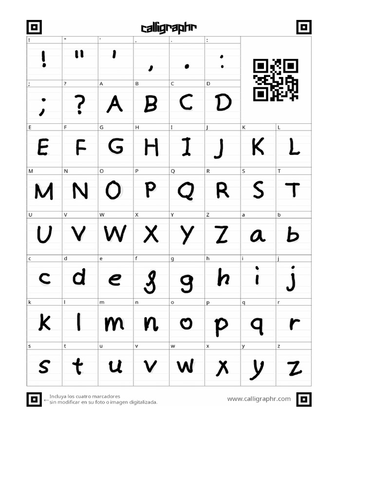 Calligraphr Template | PDF