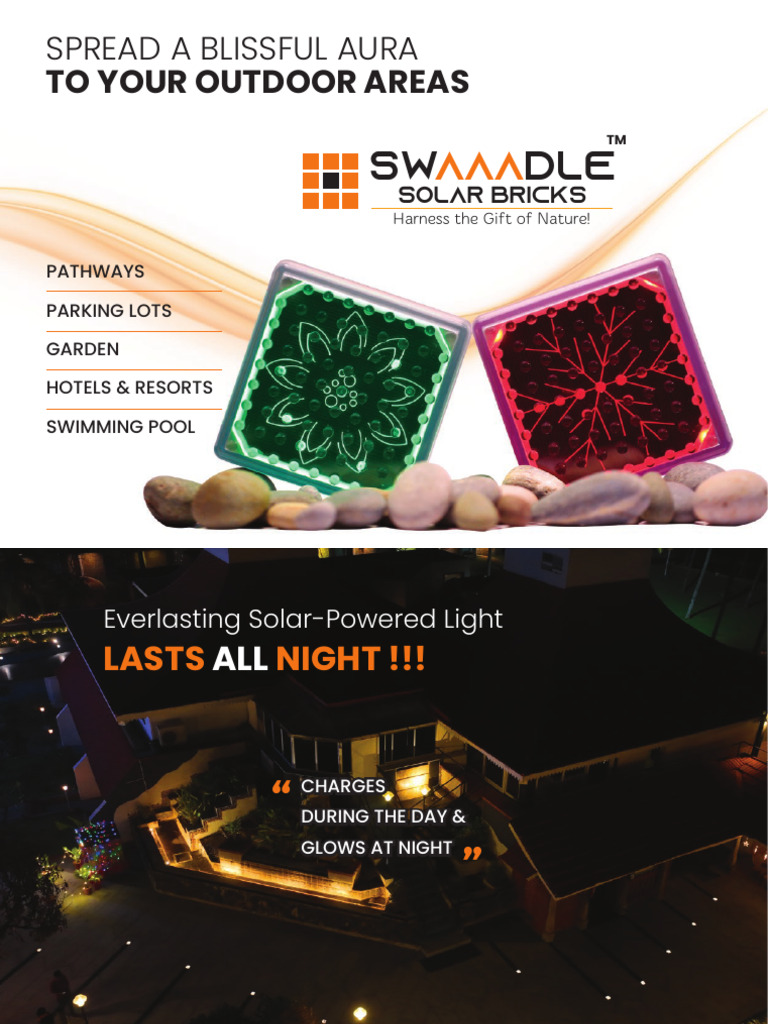 Swaaadle Solar Bricks Brochure | PDF | Sun | Energy Development