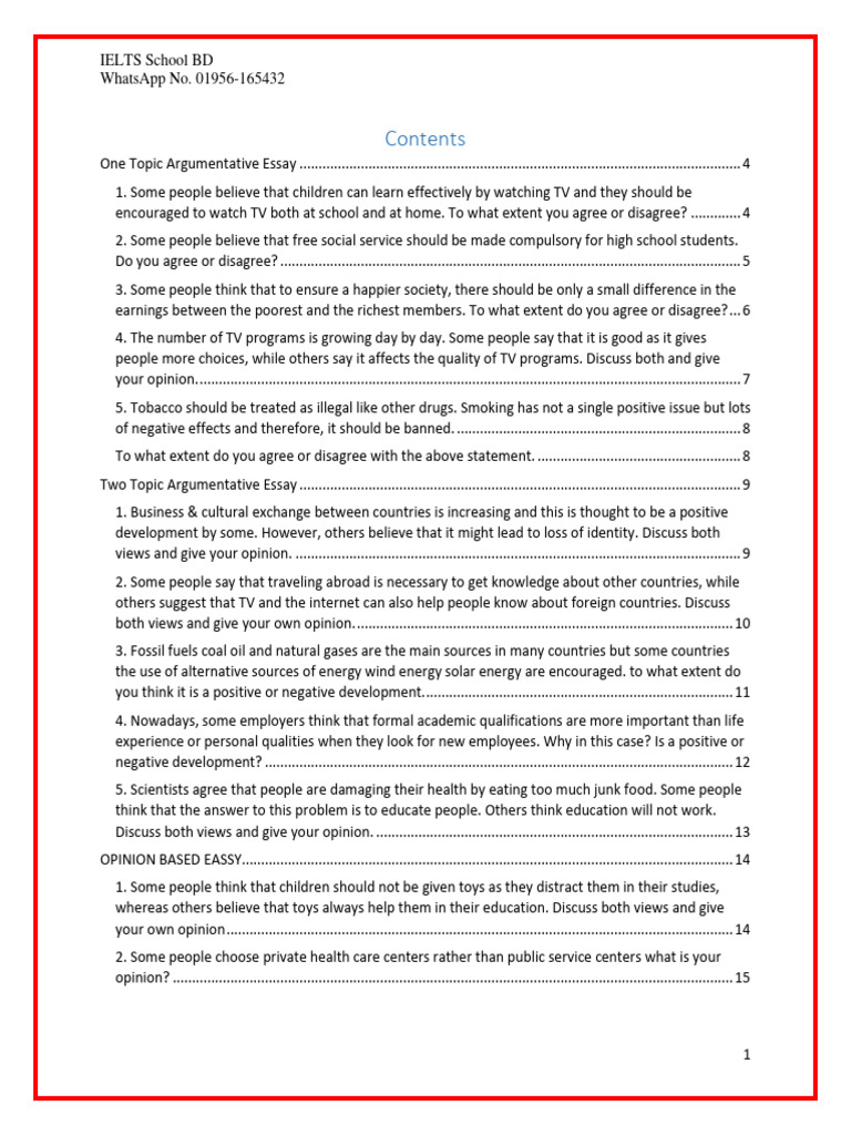 30 Sample Answers-Writing Task 2-For Self Practice | PDF | Smoking | Employment