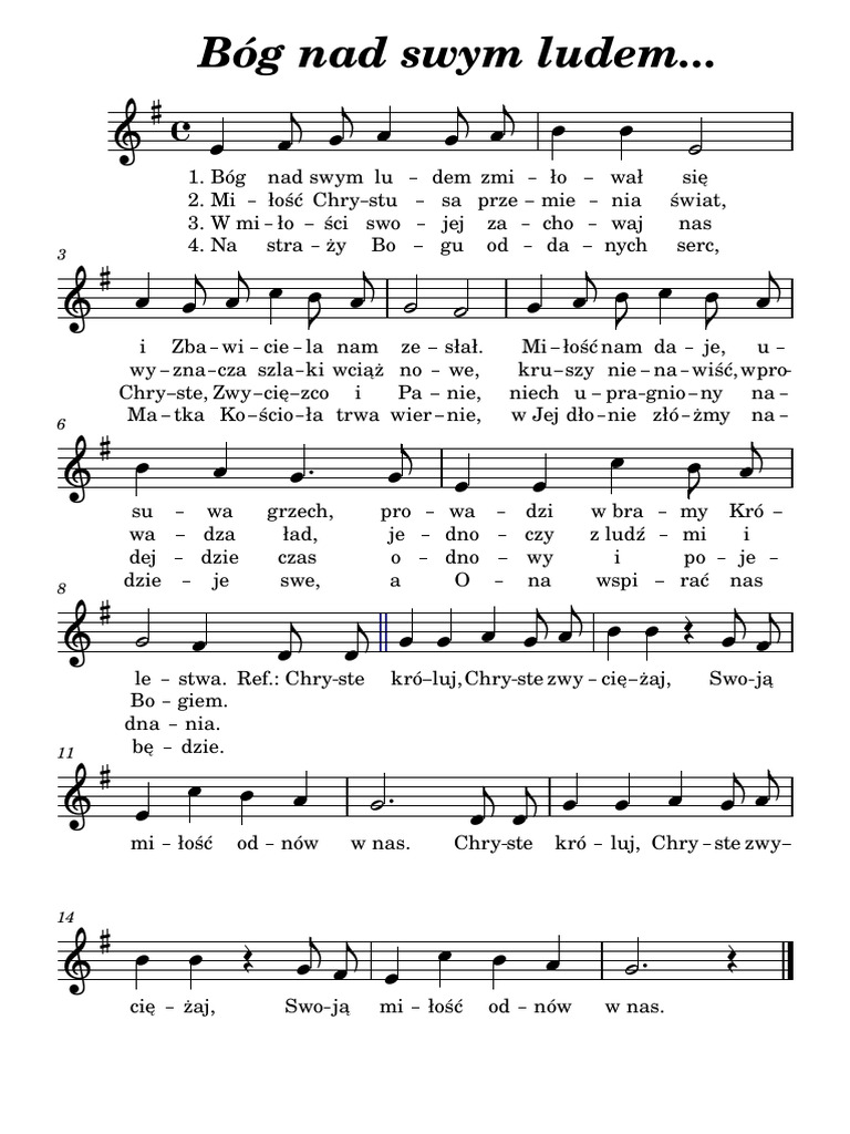 Bóg Nad Swym Ludem | PDF