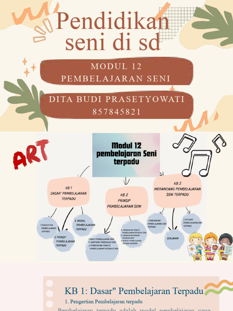 Dita Budi P - 857845821 - PPT Modul 12 Pendidikan Seni | PDF