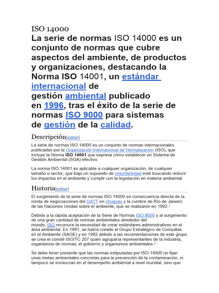 Iso 14000 | PDF | Business | Economias