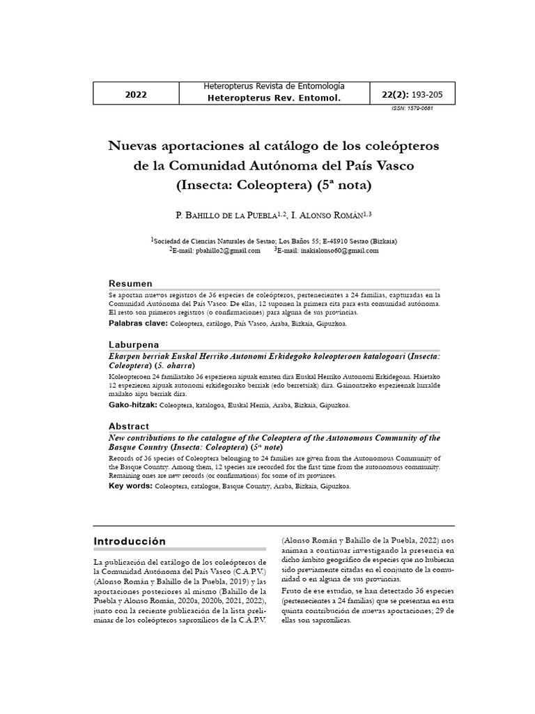 Aportaciones 5 Nota Heteropterus Rev Entomol 22 (2) 193-205 | PDF