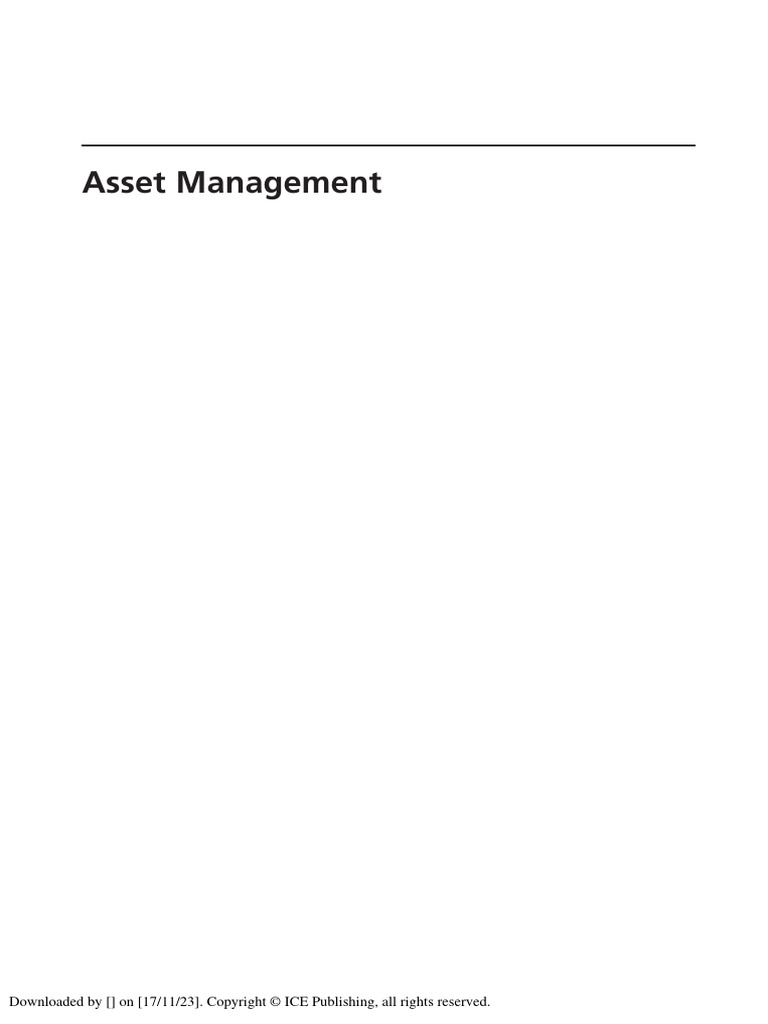 Asset Management | PDF