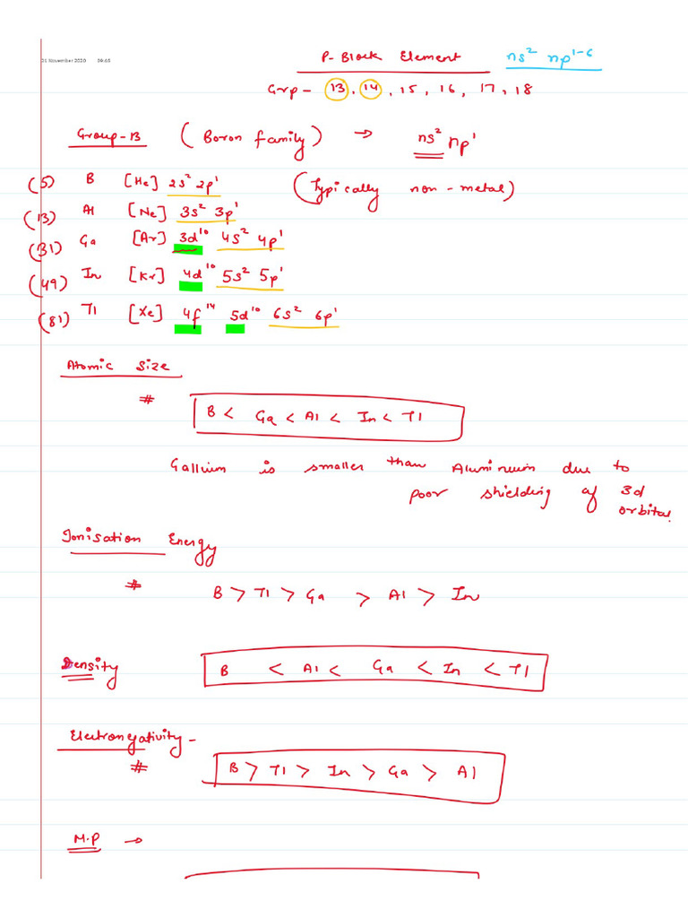 Group 13 P Block | PDF