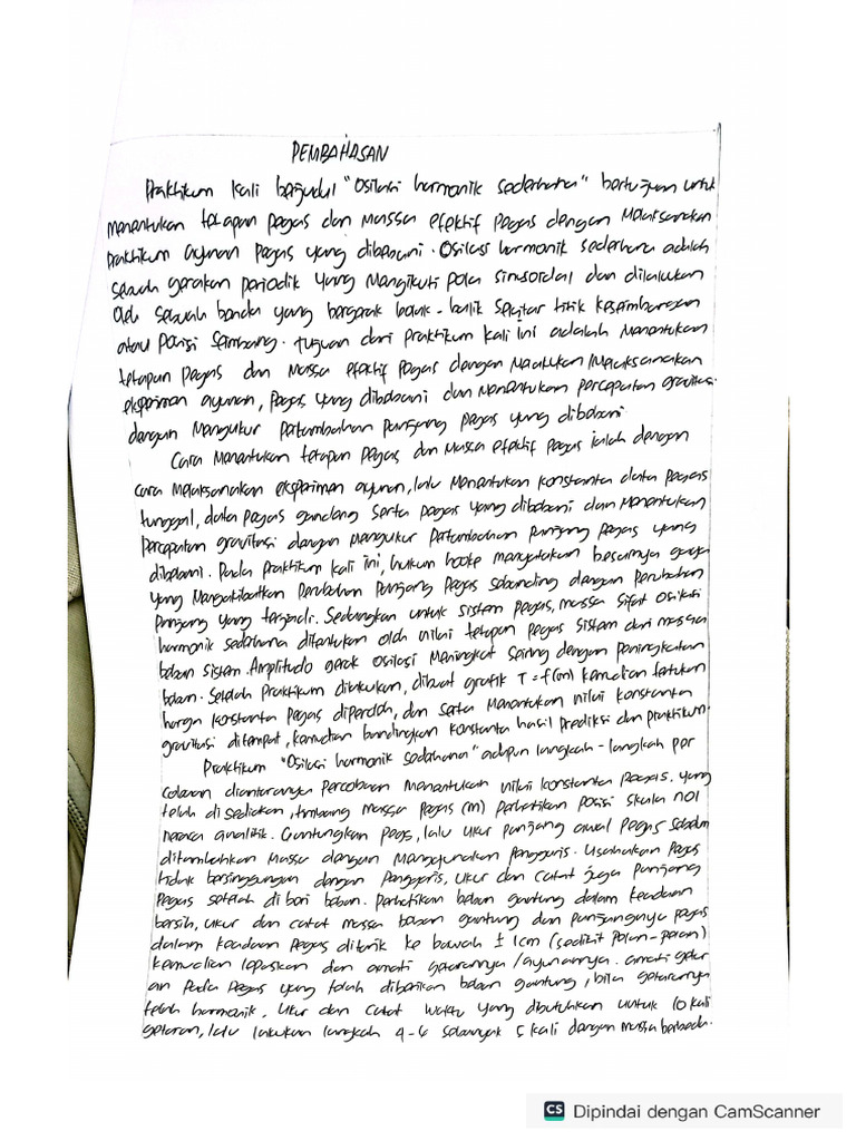 Laprak 6, Osilasi Harmonik Sederhana | PDF