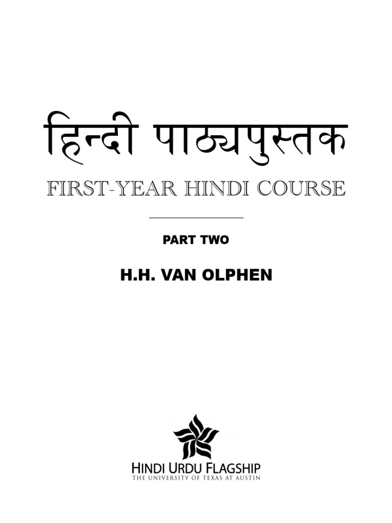 First Year Hindi Course-Part 2 | PDF | Verb | Linguistics