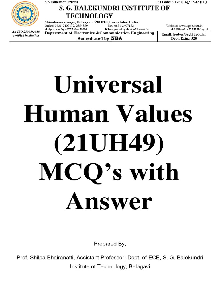 21UH49 MCQ's All Module | PDF | Consciousness | Pleasure