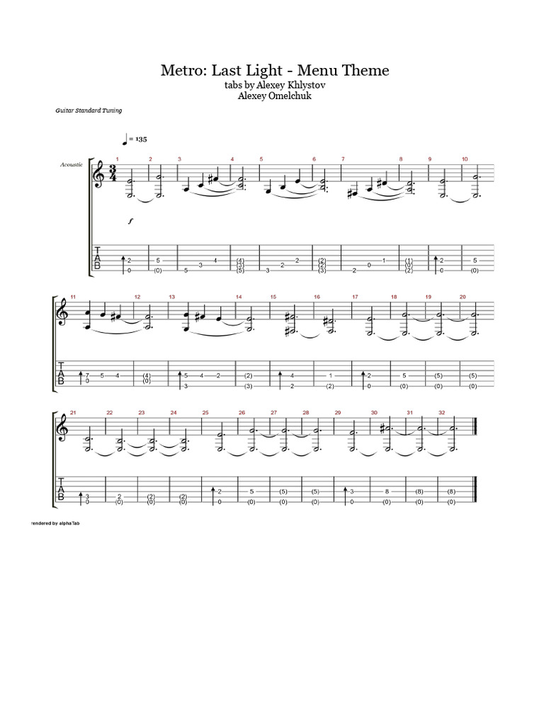Metro - Last Light - Menu Theme - Alexey Omelchuk | PDF