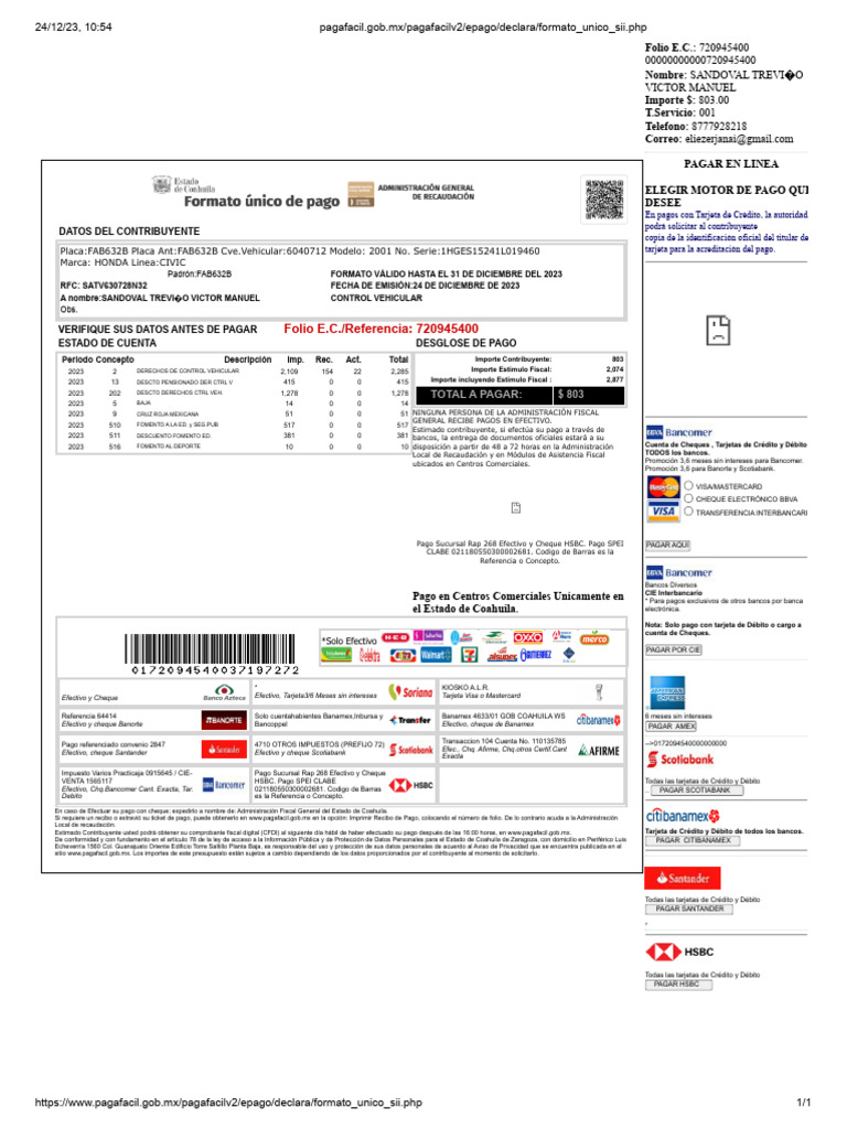 Pagafacil Gobmx Pagafacilv2 Epago Declara Formato Unico Sii Php Descargar Gratis Pdf 