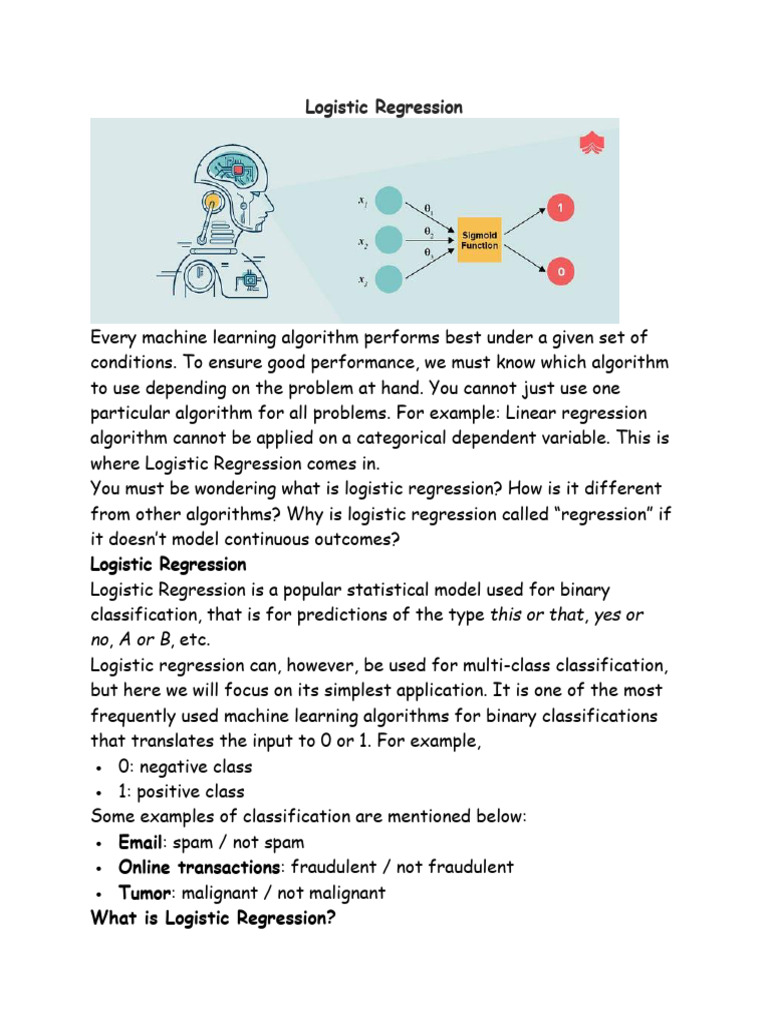 Logistic Regression | PDF