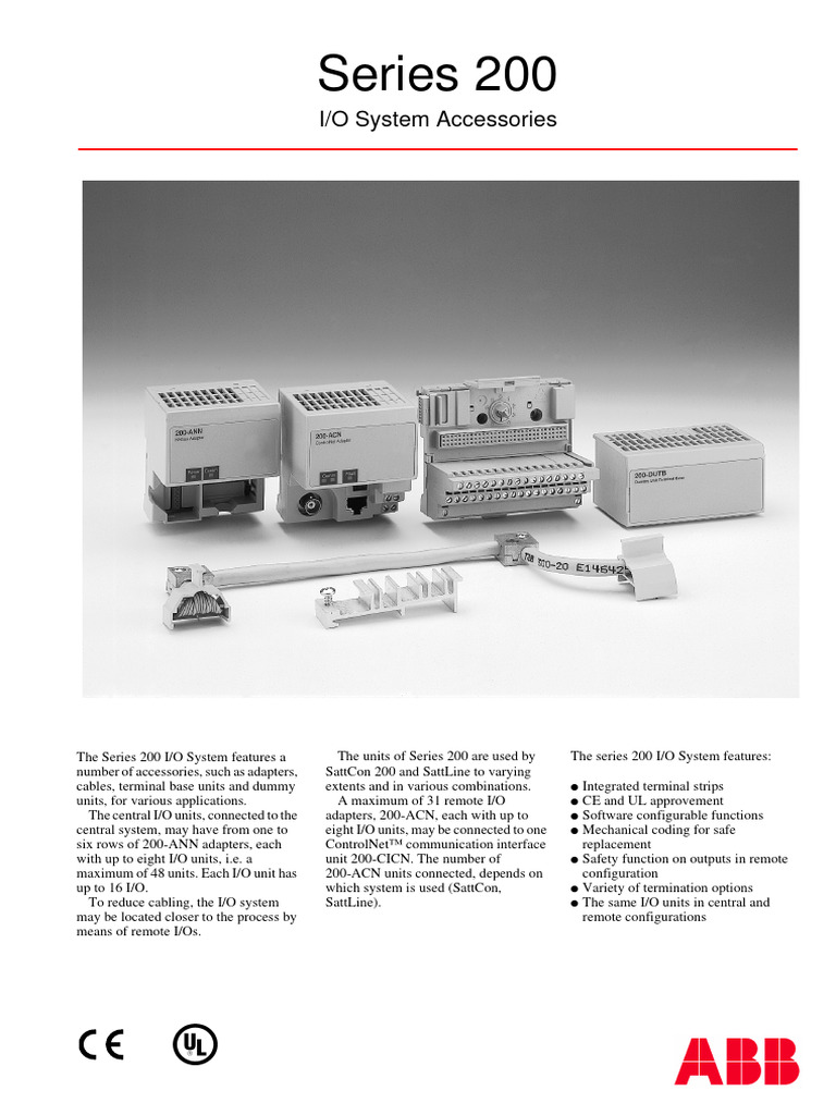 en Series 200 I O System Accessories Data Sheet | PDF